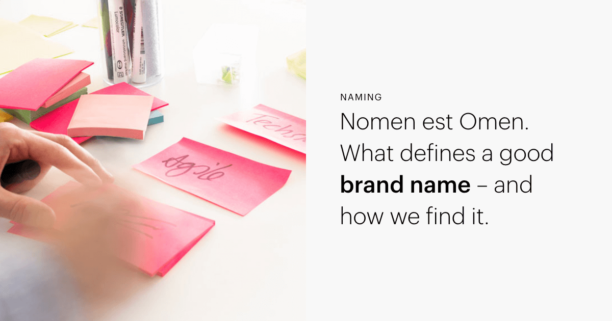 Create a name that represents your brand - Our process - Helder